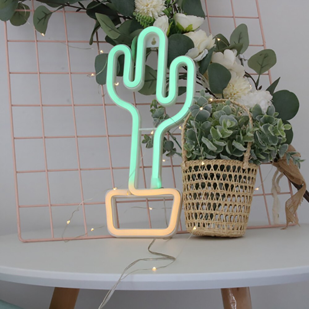KOKEKA Potted Cactus Led Neon Light Battery 5V USB... – Vicedeal
