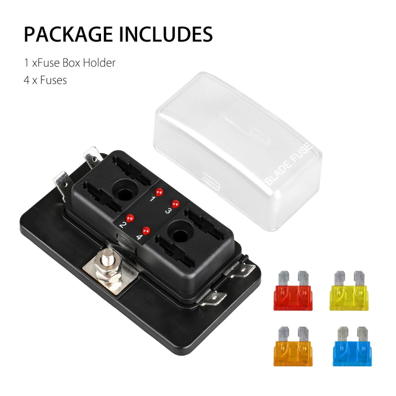4 Way Blade Fuse Box Holder Voor Auto Boot Marine ... – Grandado
