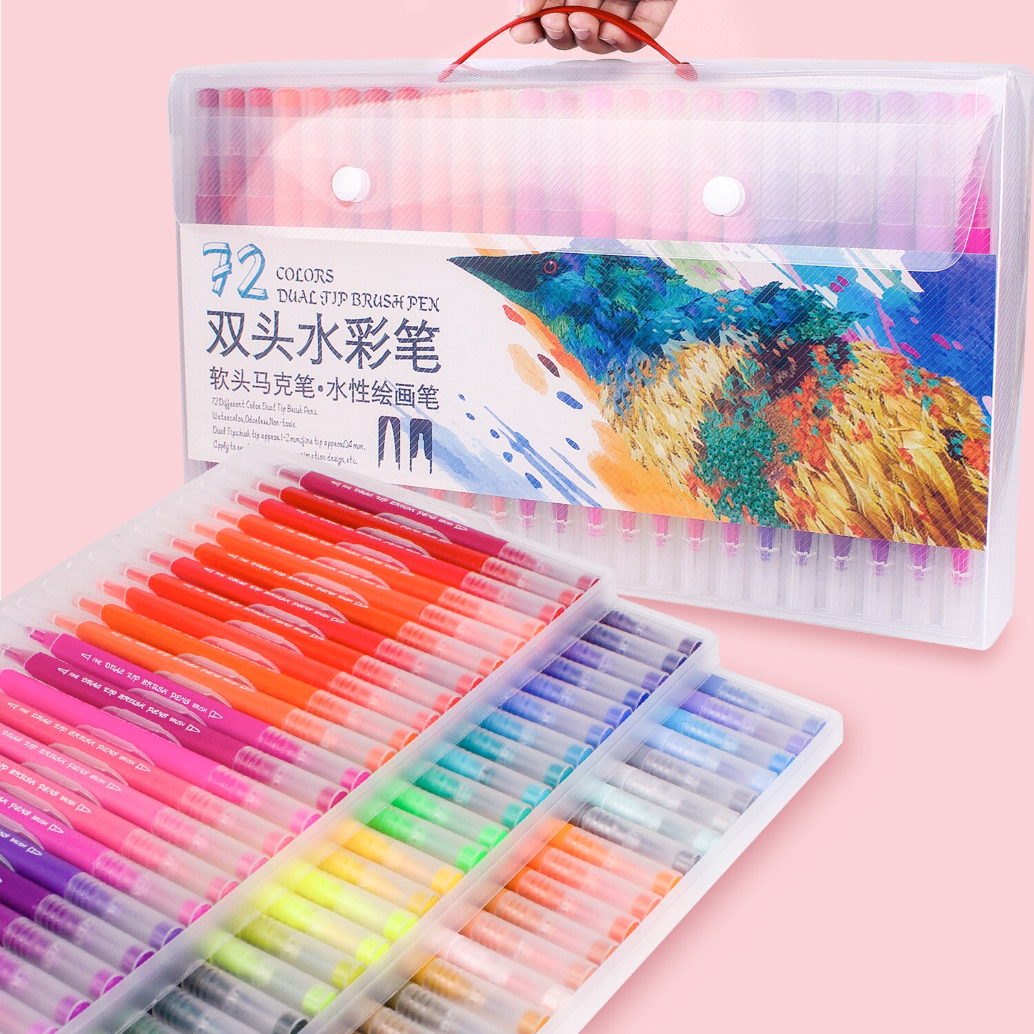 48/100 Colors Dual Brush Pen Set Watercolor Art Ma... – Grandado