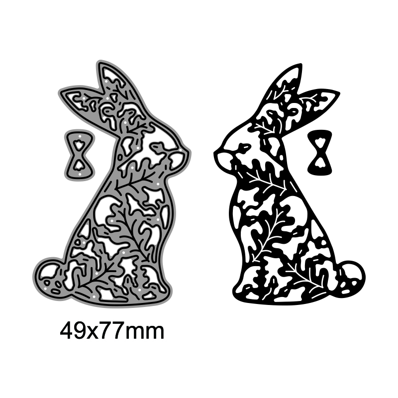easter rabbit metal cutting dies cut die mold for ... – Grandado