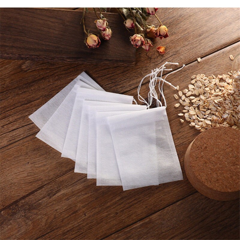 Non-woven fabric empty tea bags with strings flowe... – Grandado