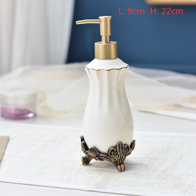 1 pc Ceramics White Lotion Bottle European Style G... – Grandado