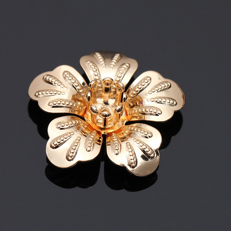 30pcs 20mm Flower Beads Caps Copper Brass Filigree... – Grandado