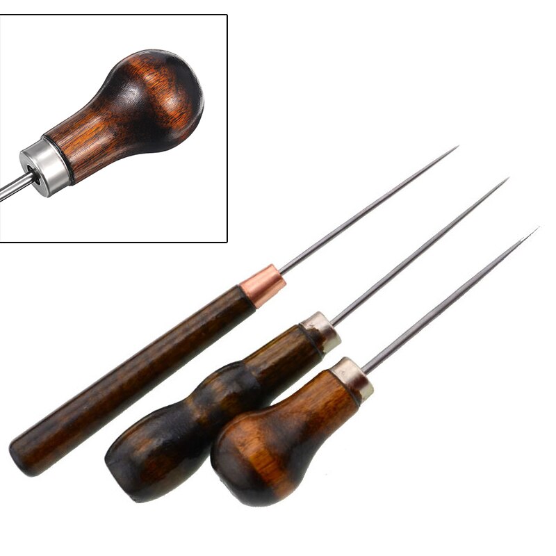 1Pc Wooden Handle Leather Craft Tip Awl Hand Sewin... – Vicedeal
