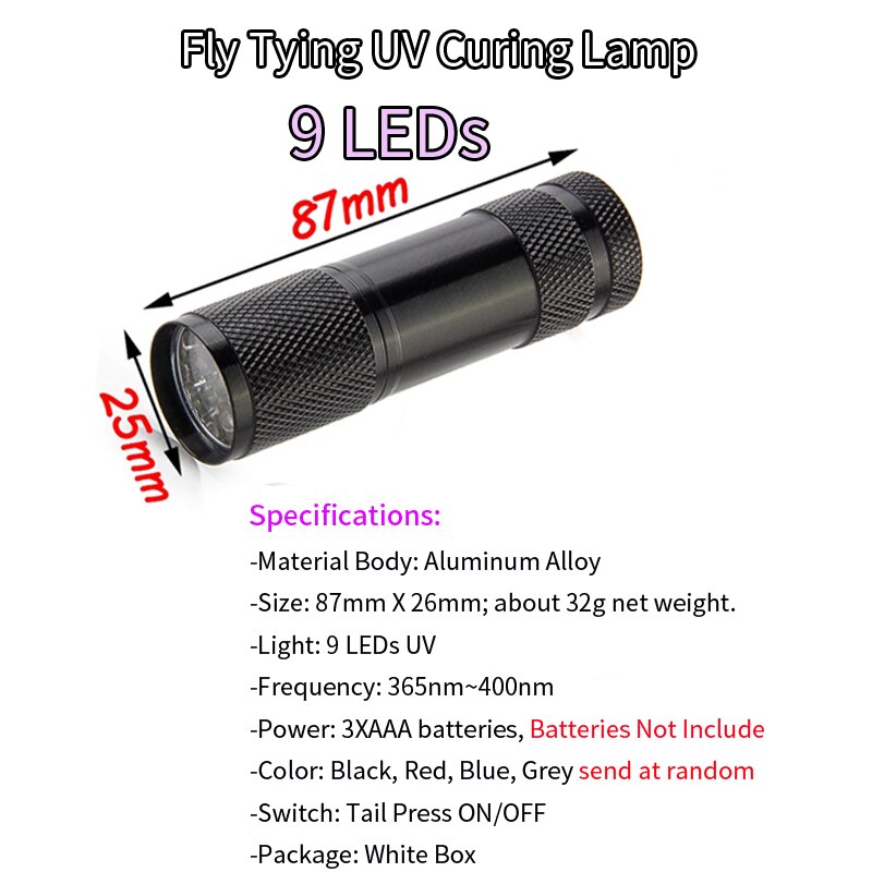 Wifreo 9/21 LEDs Fly Tying UV Curing Lamp Torch / ... – Grandado