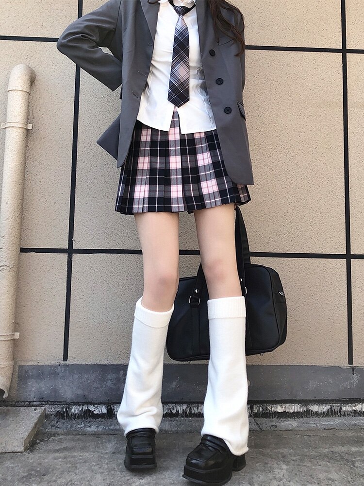 Autumn Winter Japanese Girl Knee Sleeve Warm Leg C... – Vicedeal