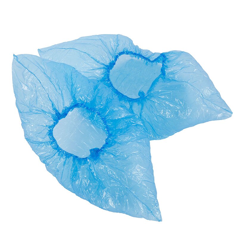blue plastic disposable foot cover outdoor waterpr... – Grandado