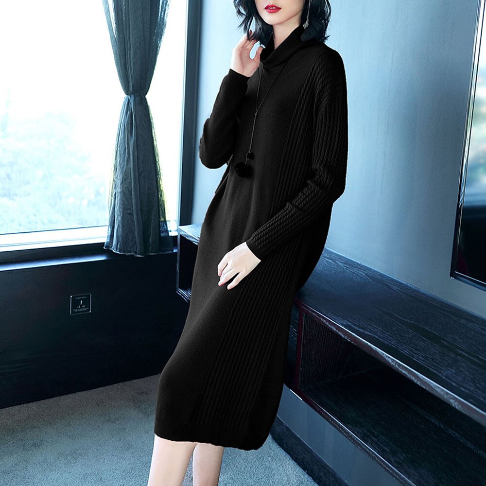 Nice-forever Classic Solid color Long Sleeve Strai... – Grandado