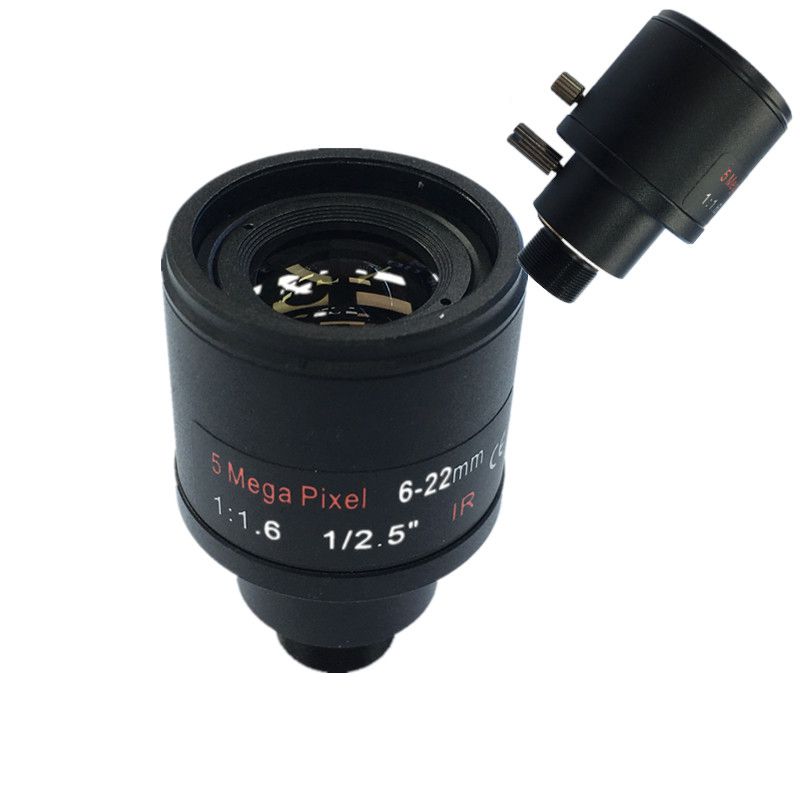 CCTV lens 1/2.5 inch 6-22mm 5MP M12 mount varifoca... – Vicedeal