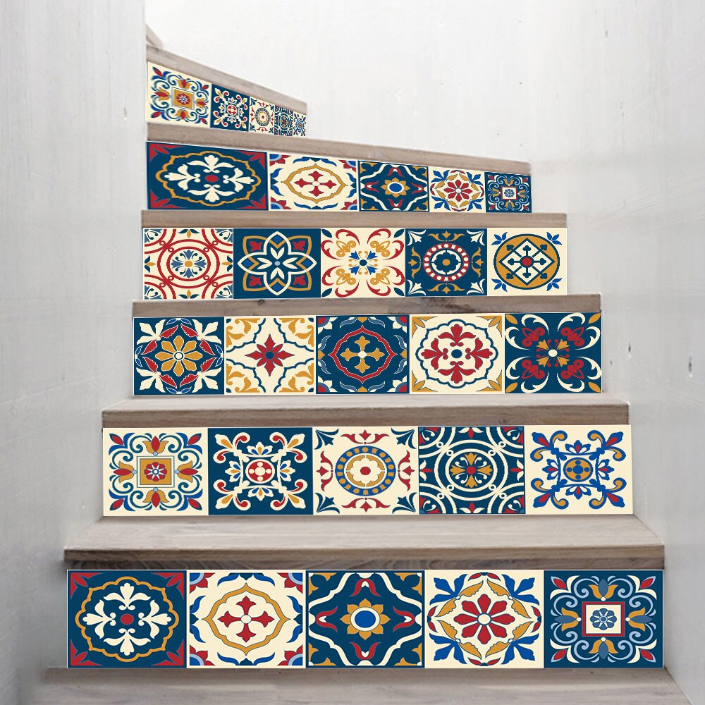 Staircase Stitching Series Color Tiles Decoration ... – Grandado