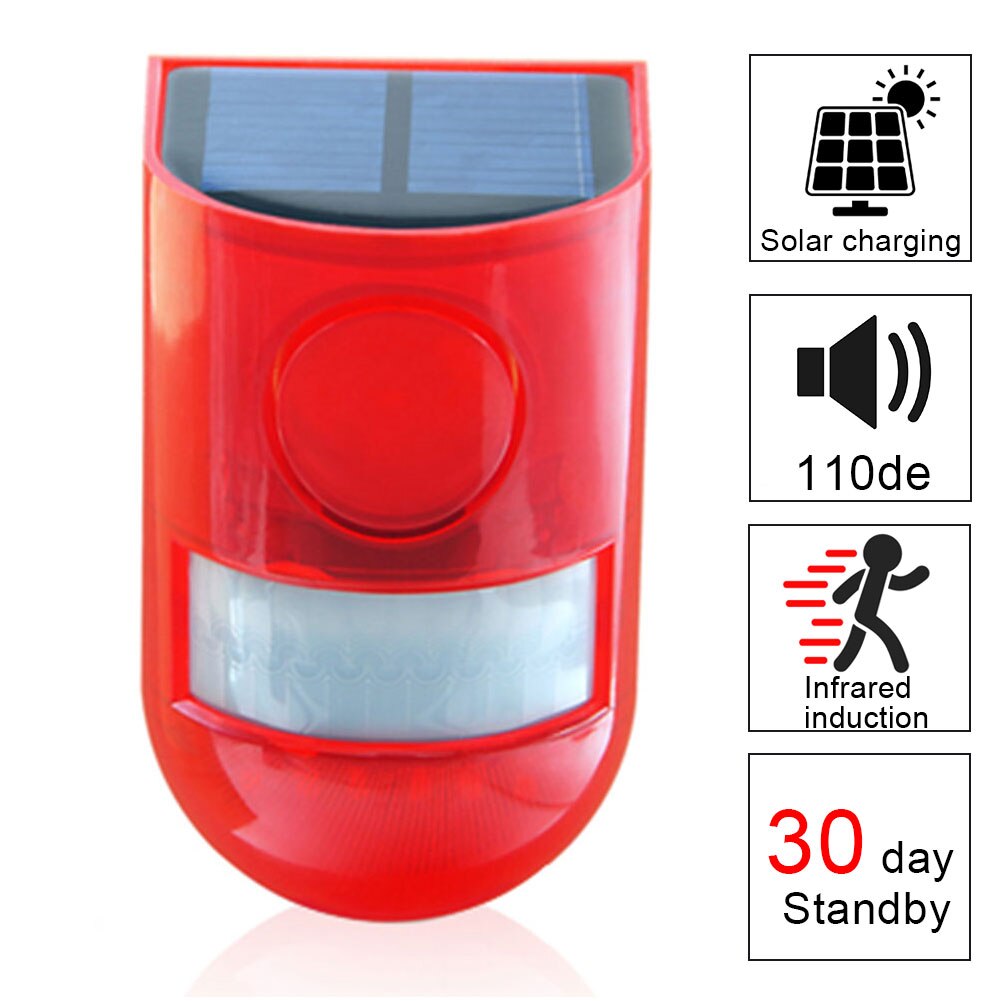 110dB Garden Sound Alarm Waterproof LED With Motio... – Grandado
