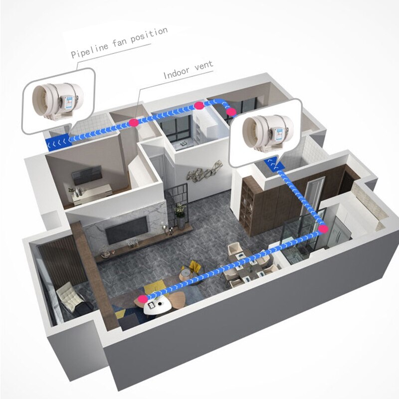 4 inch Wall Window Toilet Mountable Exhaust Fan Pr... – Grandado