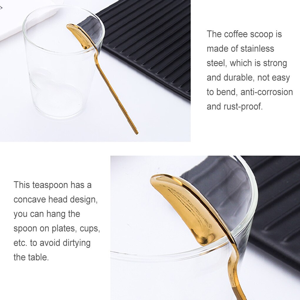 6 Pieces Coffee Spoons Stainless Steel Chocolate M... – Vicedeal
