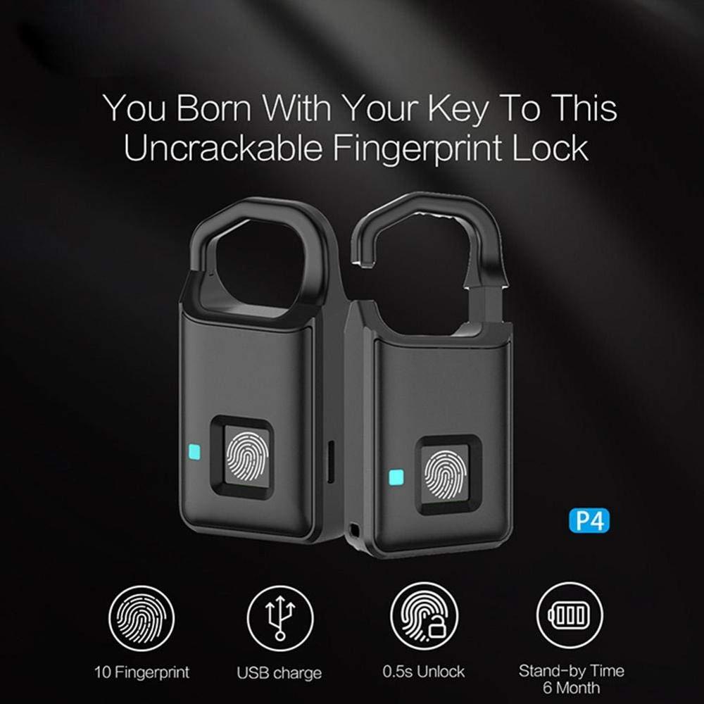 Smart Fingerprint Padlock Lock Biometric Padlock L... – Grandado