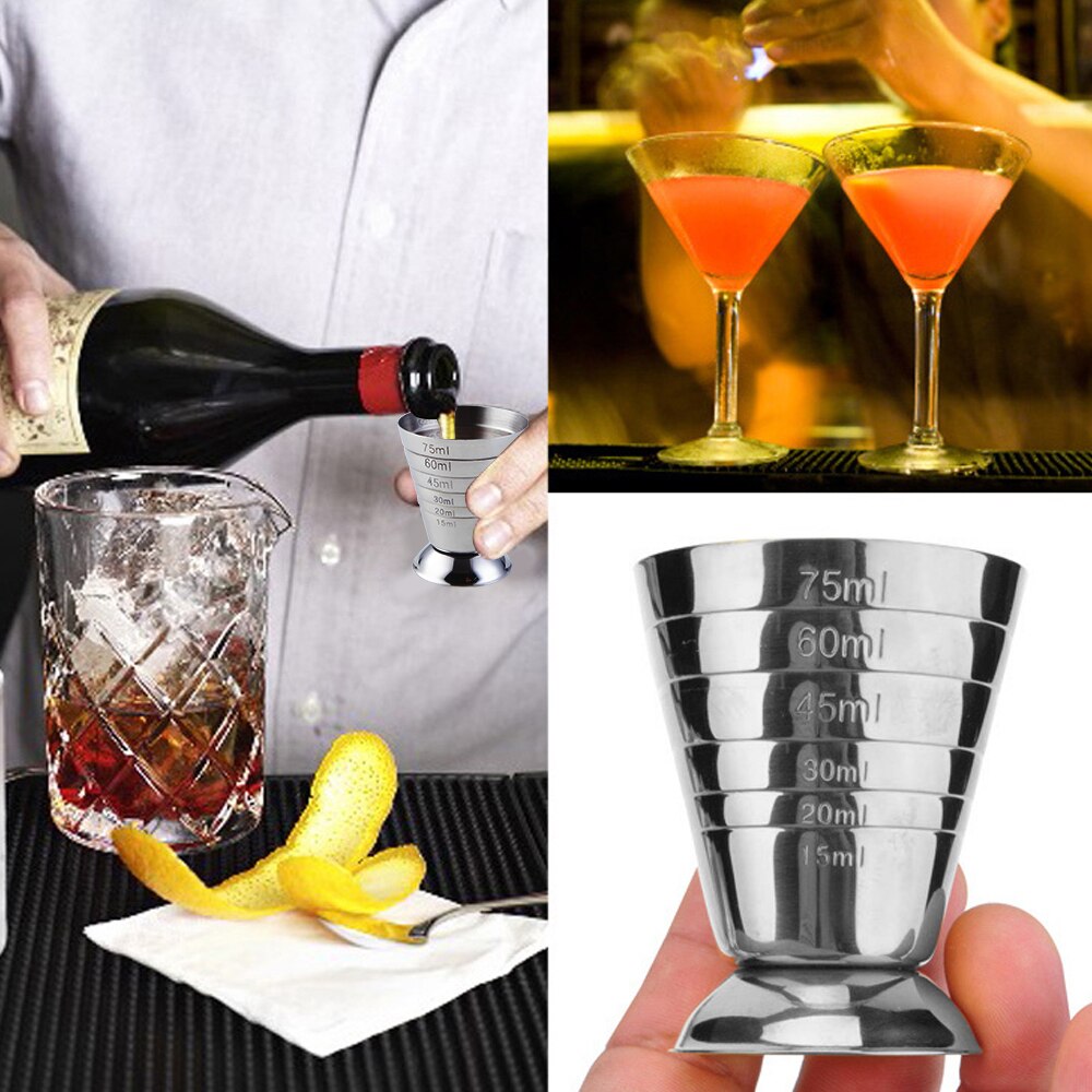Messbecher Cocktail Jigger Edelstahl Flüssigkeit M... – Vicedeal