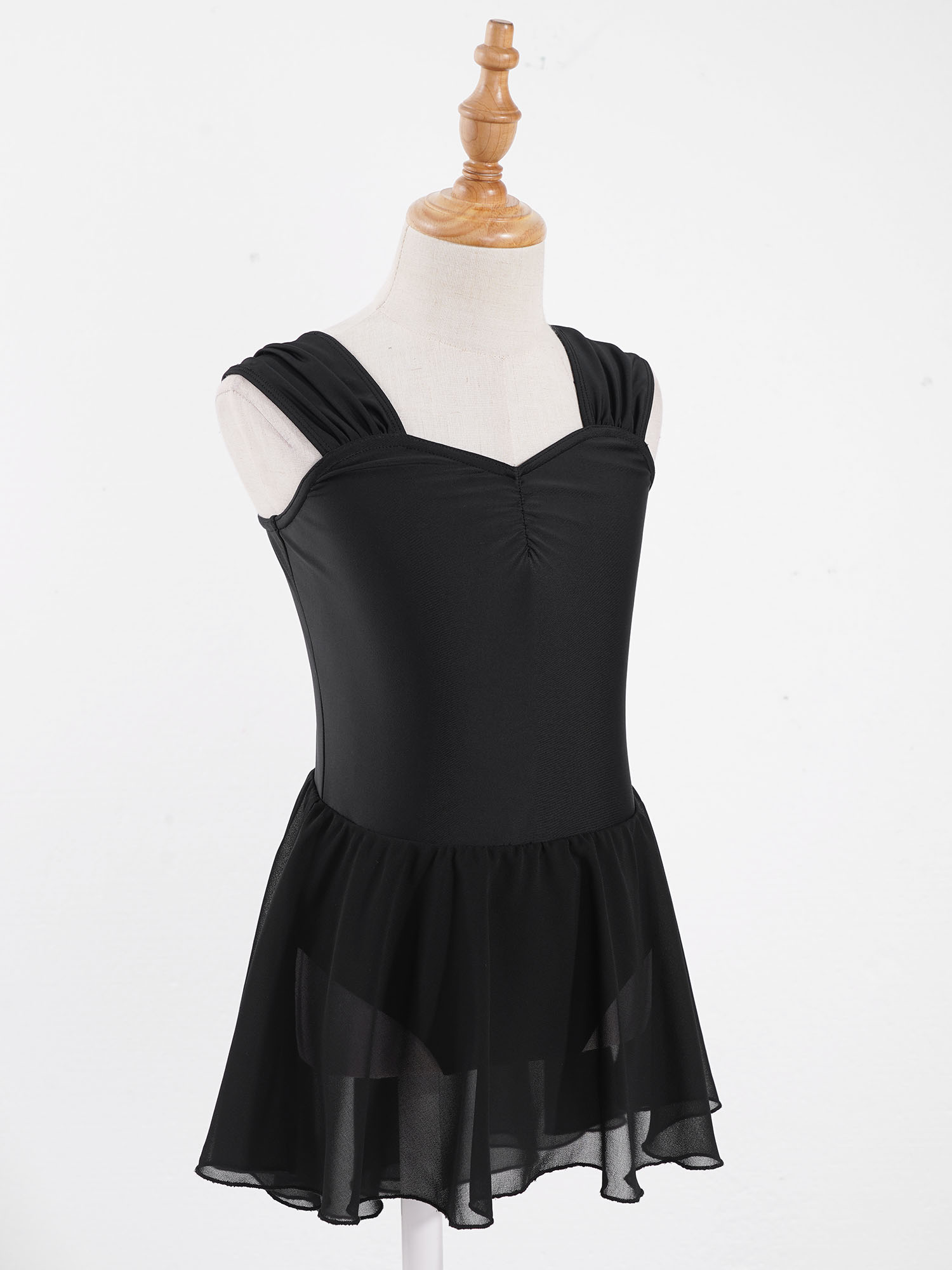 Kids Girls 1Pcs Set Solid Dance Dress Clothes Slee... – Grandado