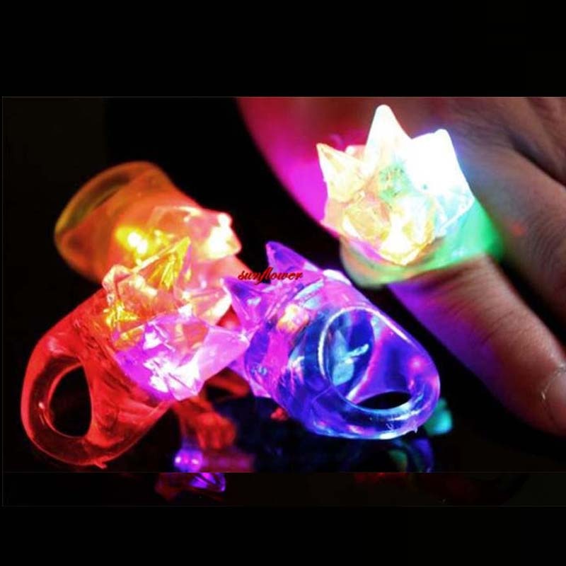 24 LED Light Up Crown Rings Bulk Blinking Jelly Ri... – Grandado