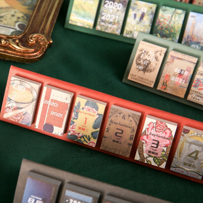 Pasteable Vintage Retro Year Calendars Desk Calend... – Grandado