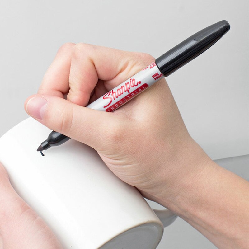 12 Pcs Sanford Sharpie Oil Marker Pens Black Ink M... – Grandado