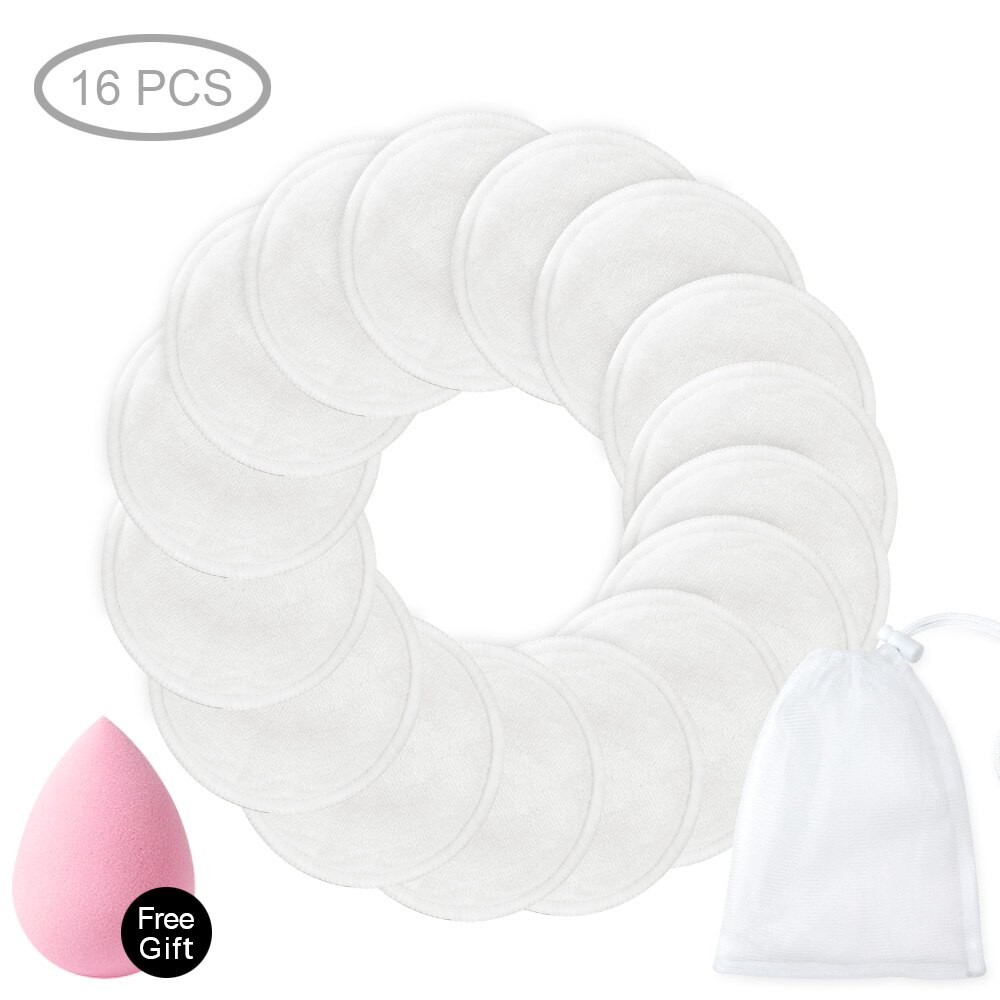 Make Up Remover Pads Reusable 4/8/10/16pcs Washabl... – Vicedeal