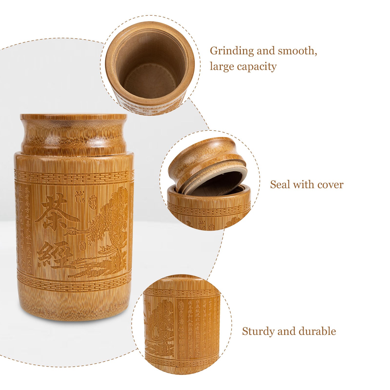 Multi-function Bamboo Tea Container Tea Leaf Stora... – Vicedeal