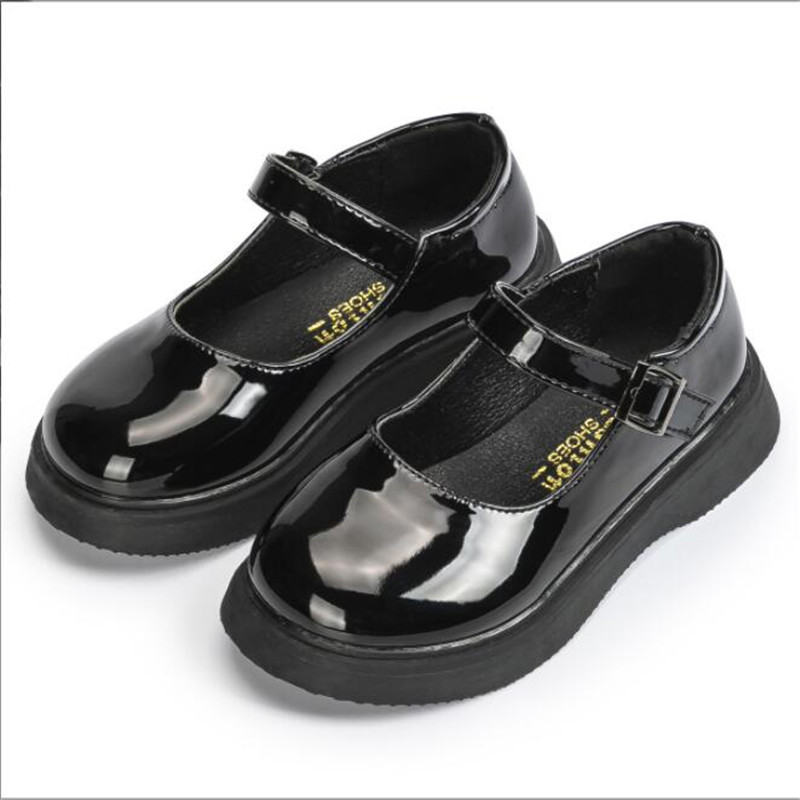 Retro Girls' Thick Bottom Heightened Leather S... – Grandado