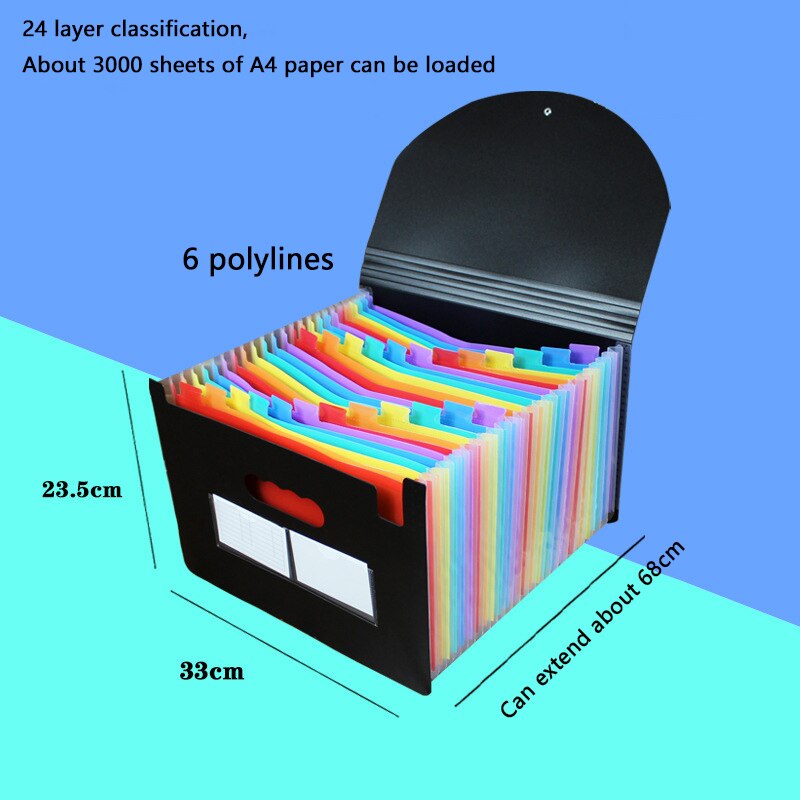 24 pockets extended folder with cover accordion fi... – Vicedeal