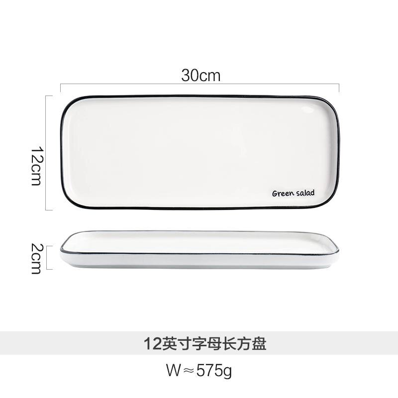 Ceramic Tableware European Square Plate Home Simpl... – Grandado