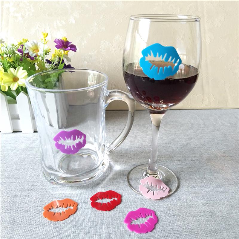 6Pcs Silicone Red Wine Glass Marker Drink Marker L... – Grandado