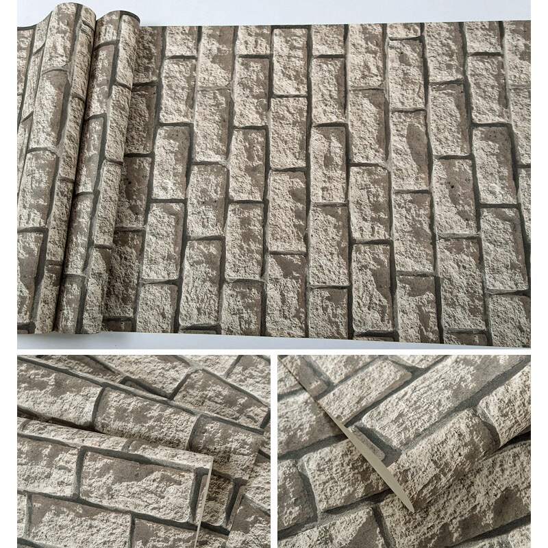 Baksteen Patroon Behang Retro Nostalgische Simulat... – Grandado