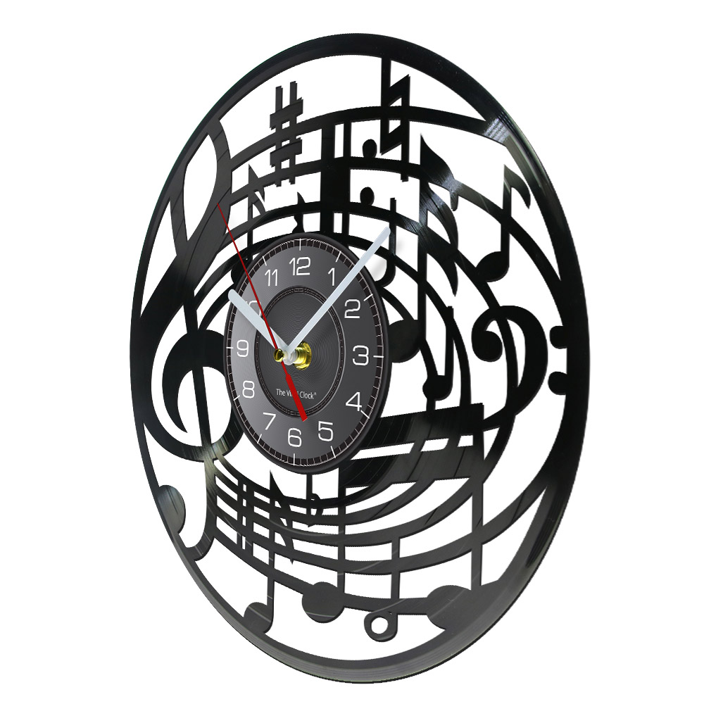 Music Notes Wall Art Treble Clef Vinyl Record Wall... – Grandado