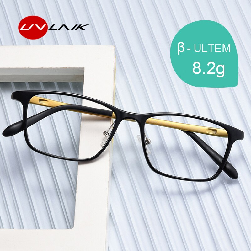UVLAIK β ULTEM Glasses Frame Men Flexible PEI Spec... – Grandado