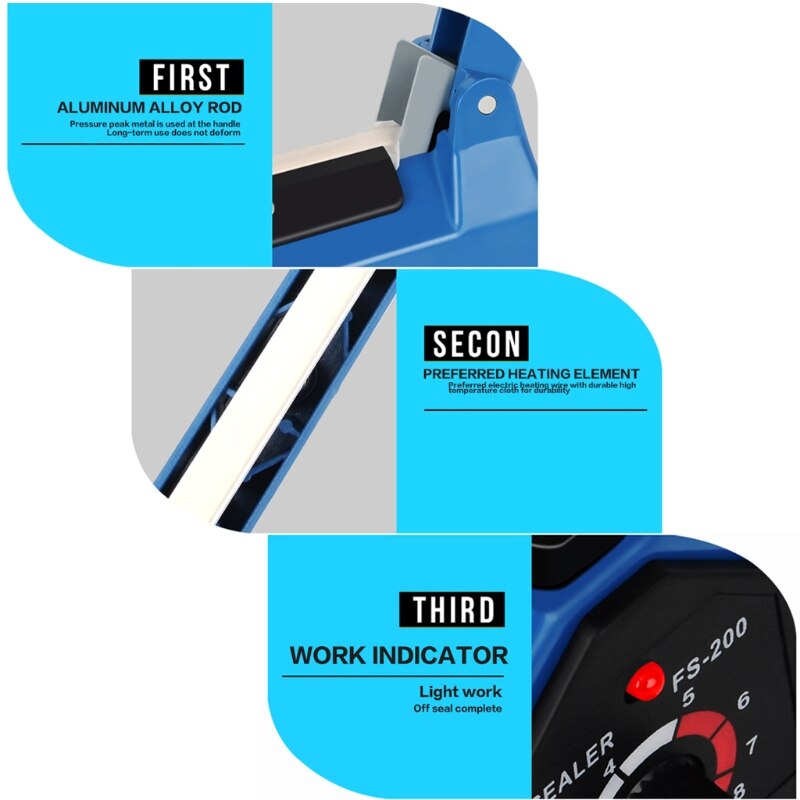 PFS-200 Manual Hand Press Bag Sealing Machine – Vicedeal