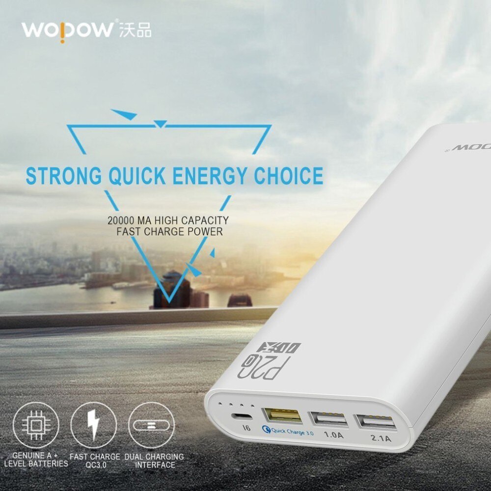 Wopow P20Q 20000mAh Power Bank Universal Quick Cha... – Grandado