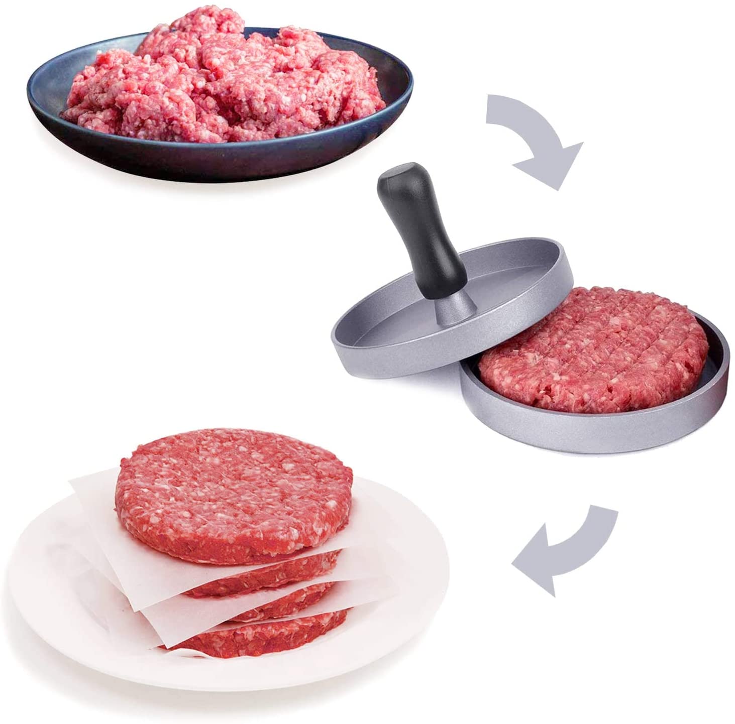 Small Size Burger Press 8.8CM Non-Stick Chef Cutle... – Grandado