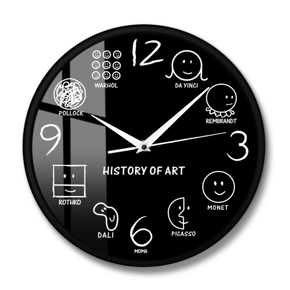 History Of Art Vintage Wall Clock Da Vinci Picasso... – Vicedeal
