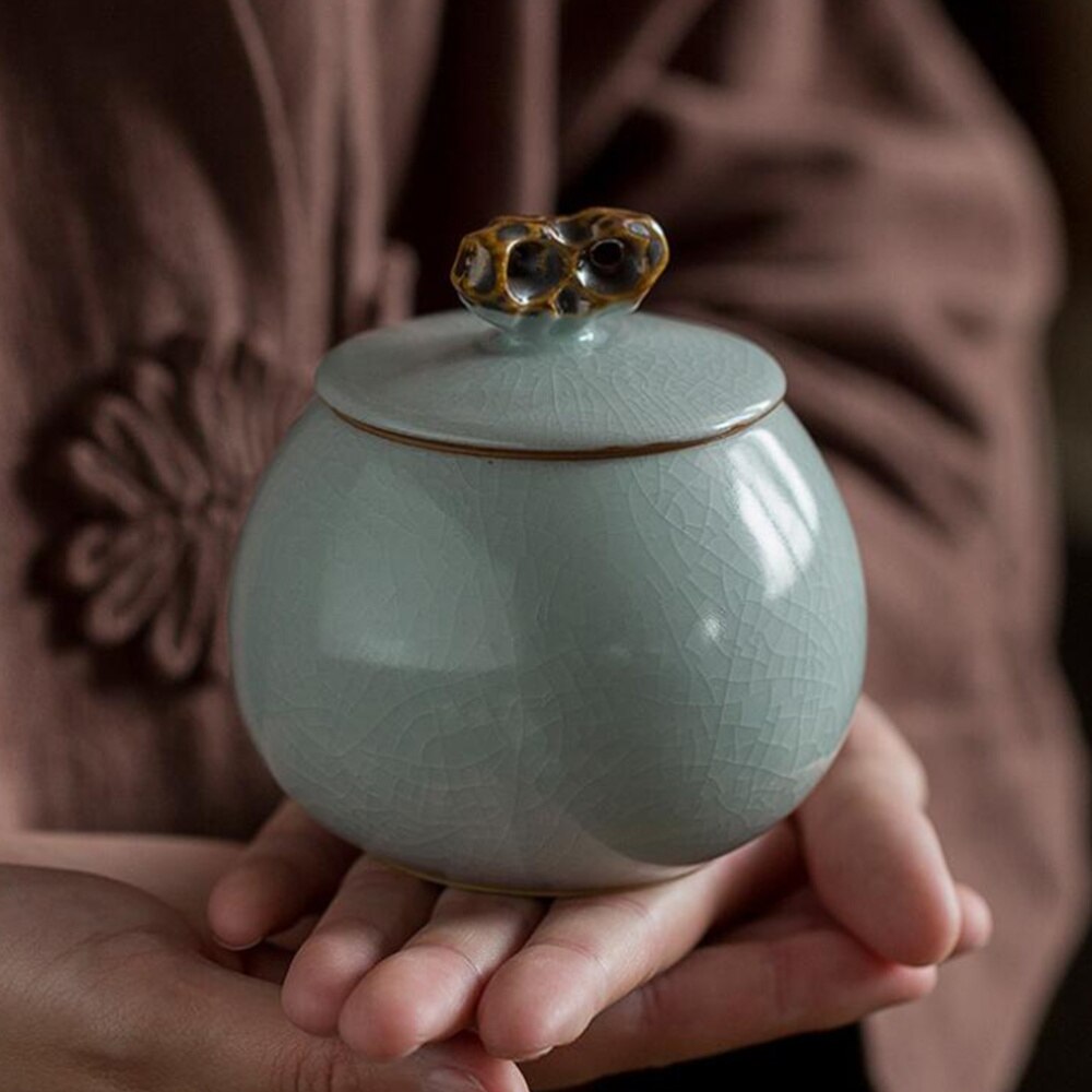 Ceramic Storage Jar Tea Holder Vintage Tea Sealing... – Grandado