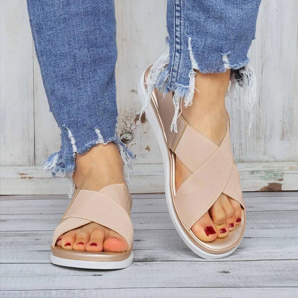 Kvinder sandaler sommer strand behagelig slip on e... – Grandado