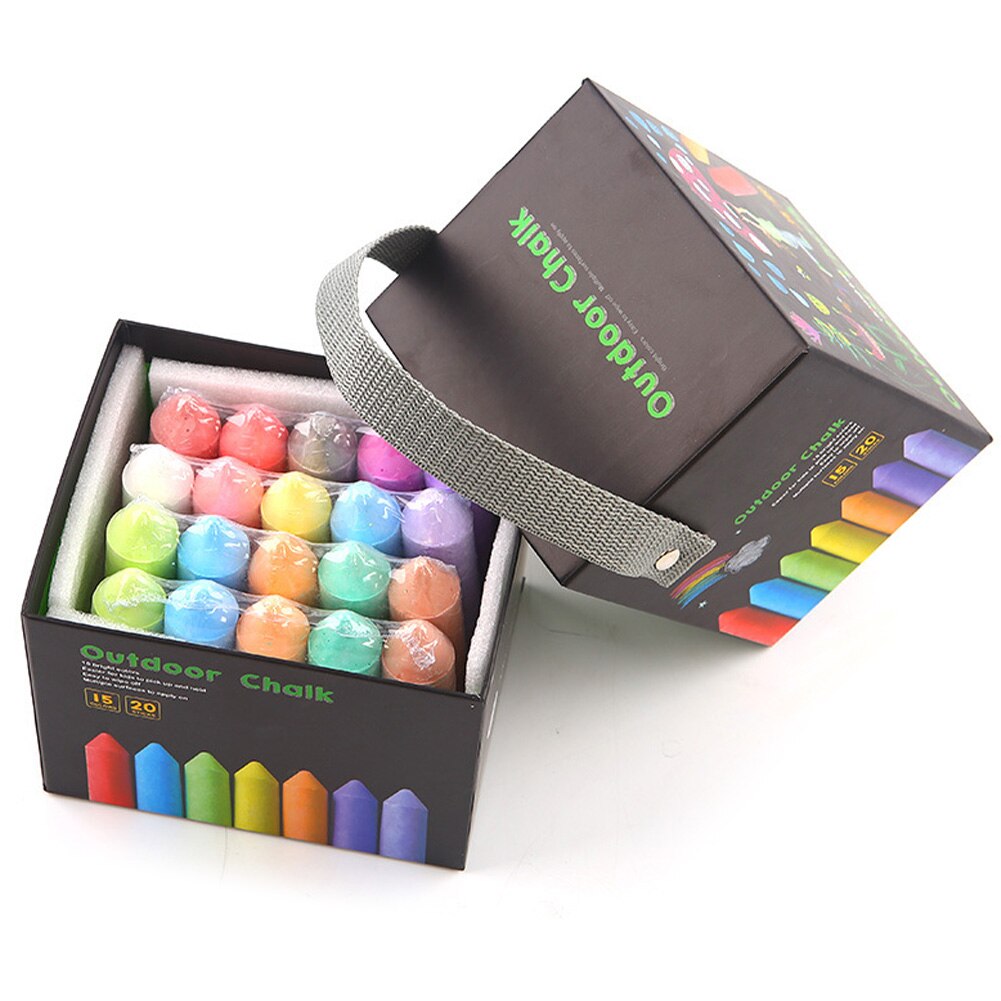 20pcs Outside Driveway Jumbo Sidewalk Chalk Easy G... – Grandado