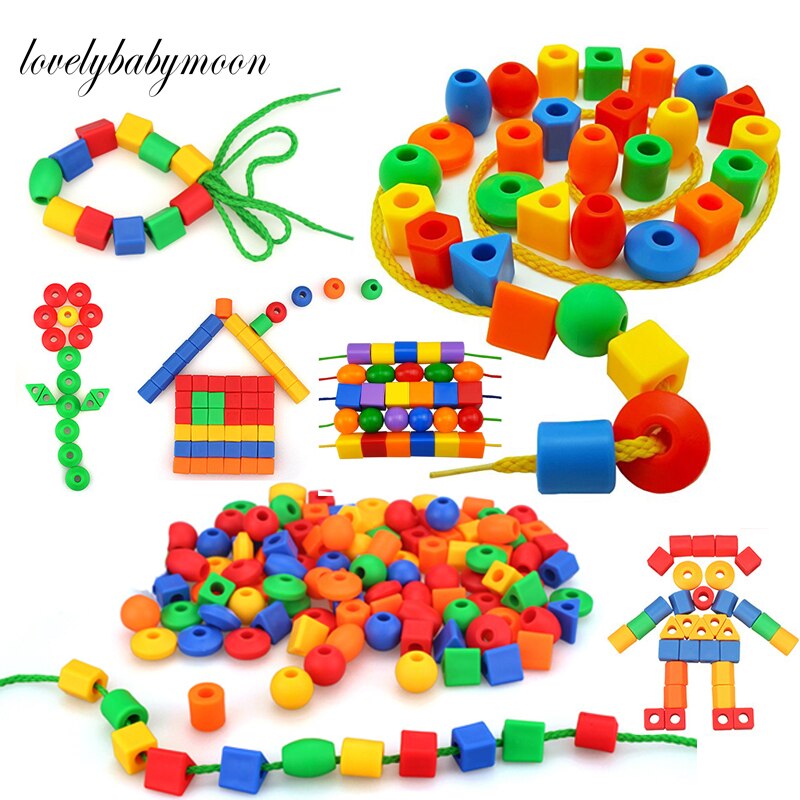 50/100pcs Beads Toys Geometric figurebeads Stringi... – Grandado
