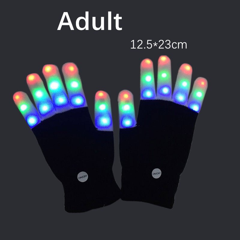 Glowing Gloves LED Black White Gloves Bar Party Fl... – Vicedeal
