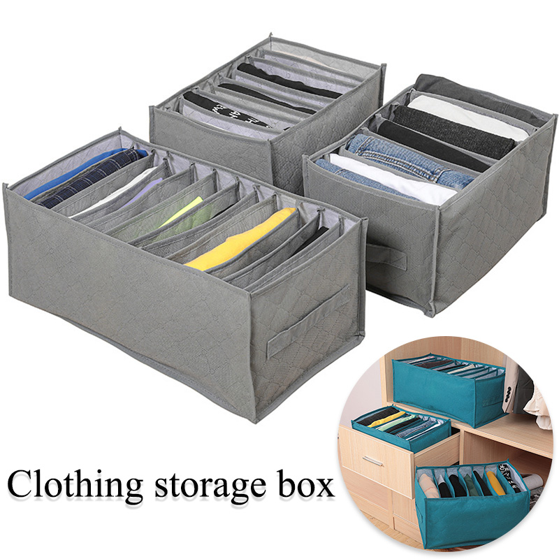 Non-woven Fabric Clothes Storage Boxes Closet Jean... – Grandado