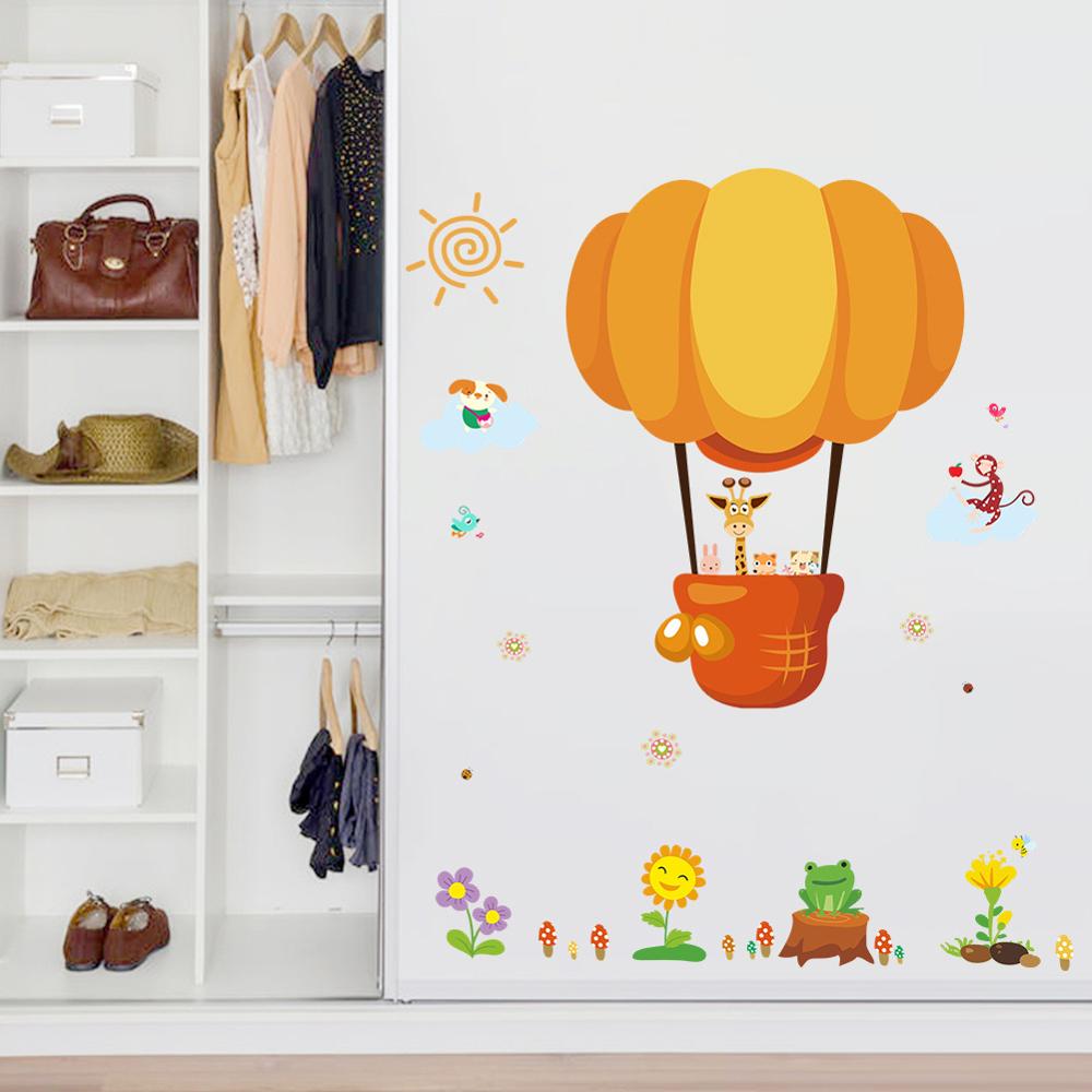 Cartoon Balloons Air Balloon Wall Sticker for Baby... – Grandado