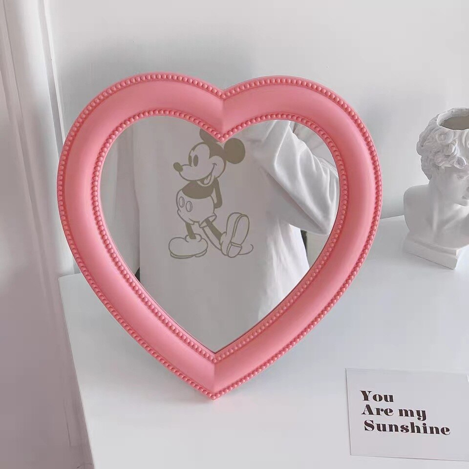 Heart Makeup Mirror Desktop Vanity Mirror Wall Mou... – Grandado