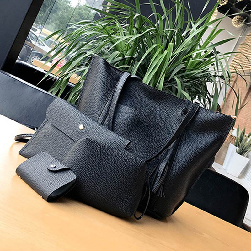 4PCS Women Purse and Handbags Sets Ladies PU Leath... – Grandado