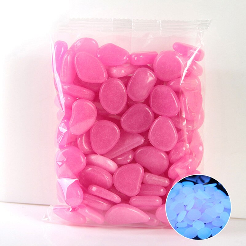 100pcs Colored light-emitting stones Pebble artifi... – Grandado
