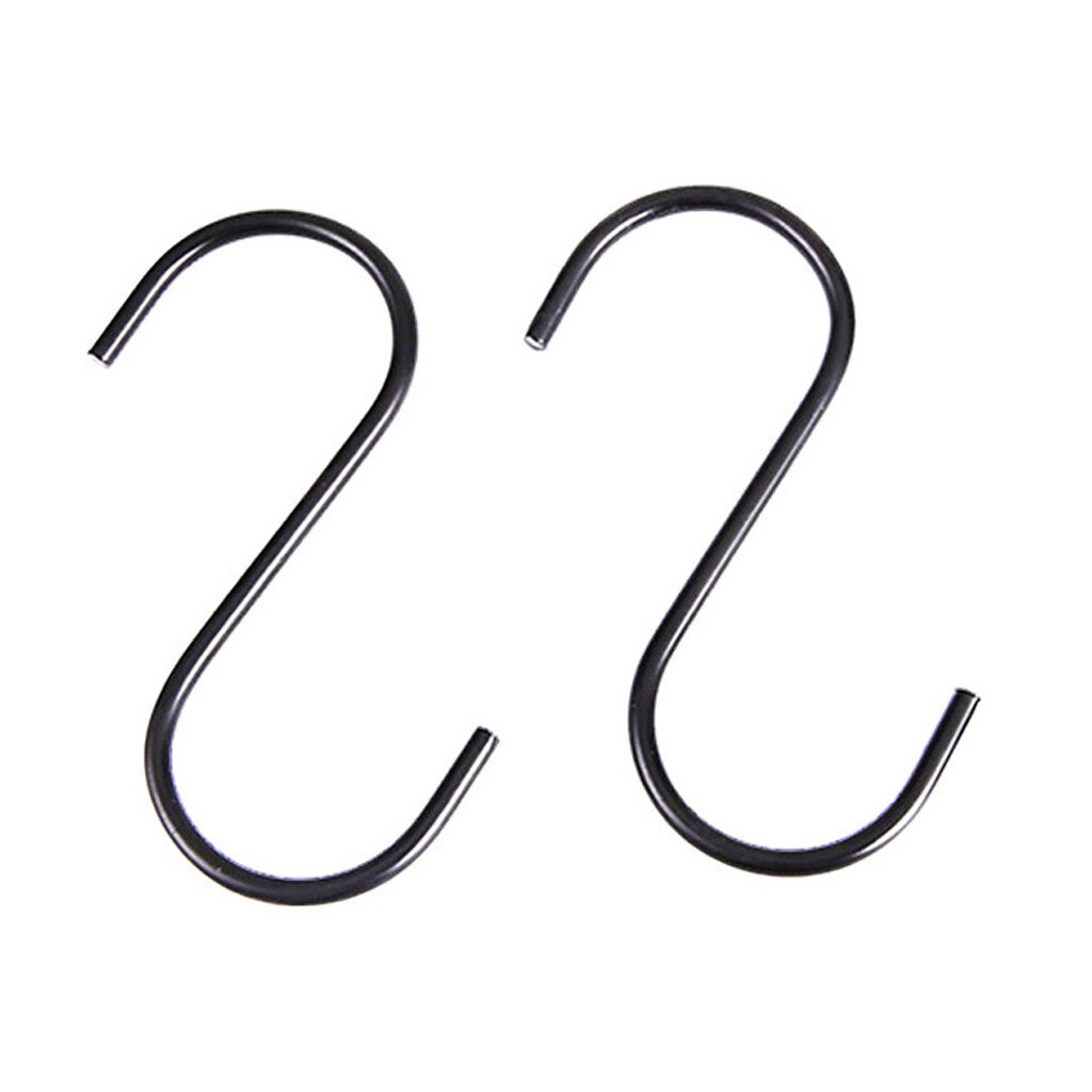 3-pack Black Round Heavy-duty S Shaped Hooks Kitch... – Grandado