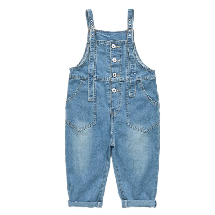Straight Overalls For Girls Solid Button Fly Child... – Vicedeal