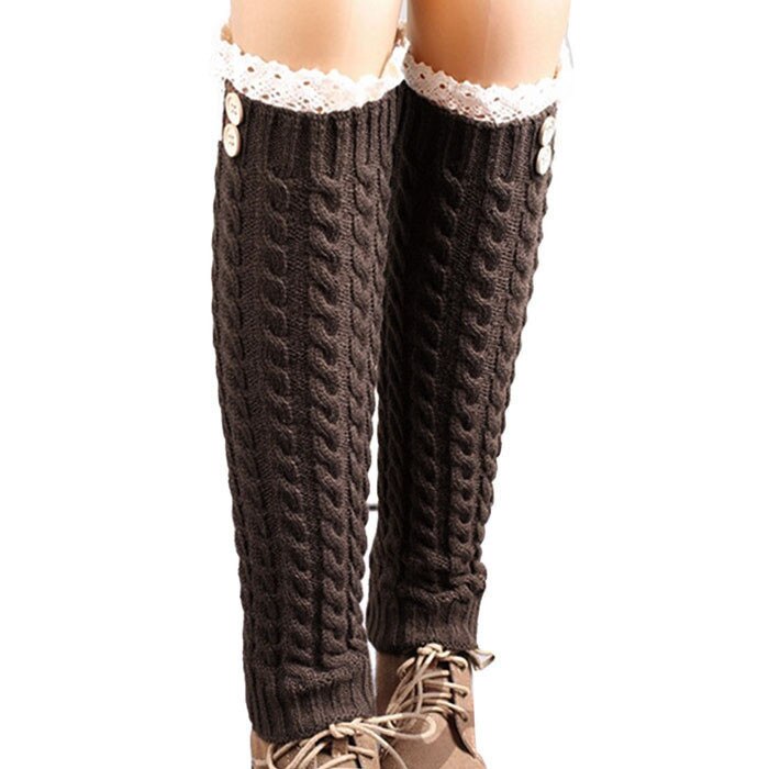 Women Winter Knit Warm Soft Wool Lace Knitted Twis... – Grandado