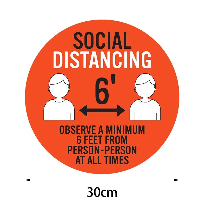 6 Pack 11 inch social Distancing Floor Decals - Sa... – Vicedeal